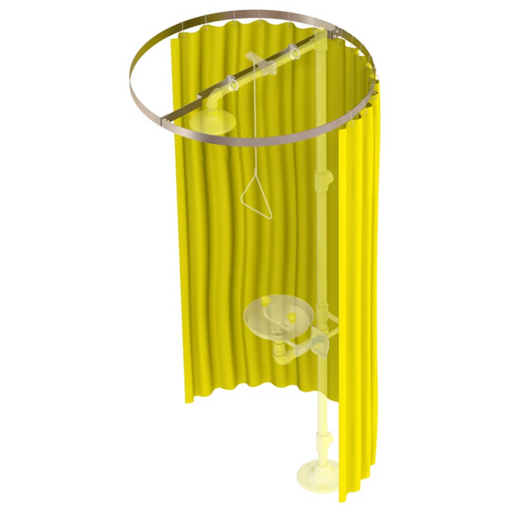 S0000-MC1 Modesty Curtain for Safety Shower - Horizontal Mounted ...